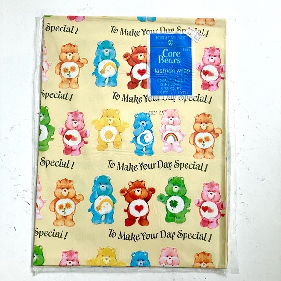 Vintage | Party Supplies | Vintage 8s Care Bears Special Day Wrapping ...